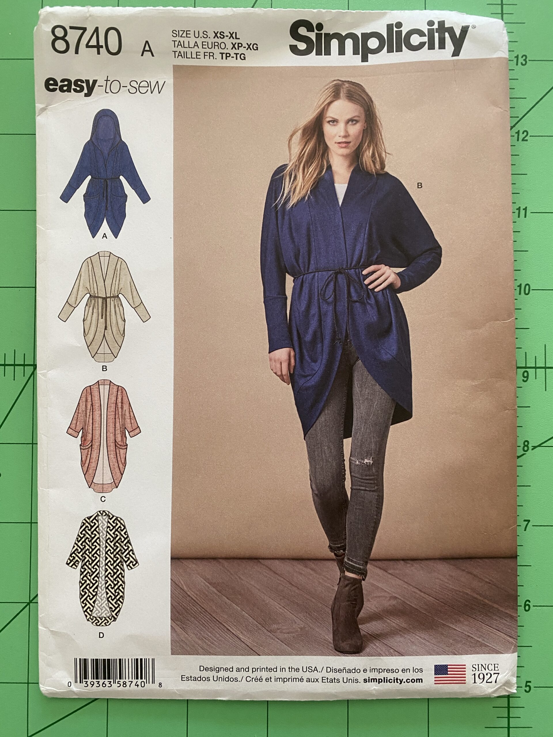 Simplicity Pattern 8740 – Misses Knit Cardigans – Haven Riley
