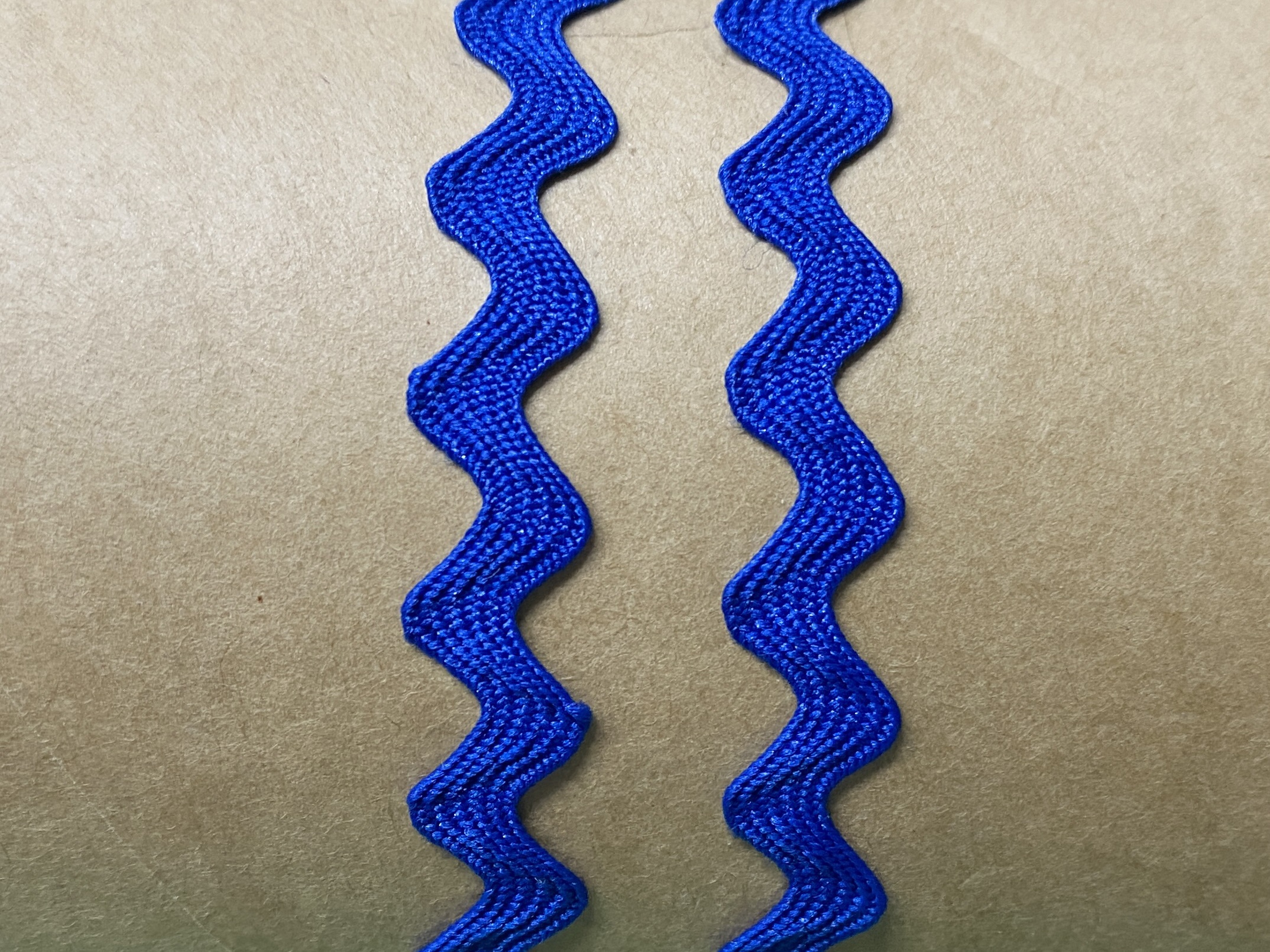 Sold By The Yard – 3/8” Royal Blue Rick Rack – Haven Riley